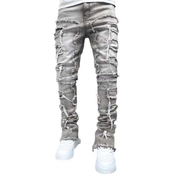 商品名:  Brushed Slim Fit Skinny Jeans for Men, for Casual Wear, Color Grey, Sizes S ? XL (US, Numeric, 38, Regular, Regula...