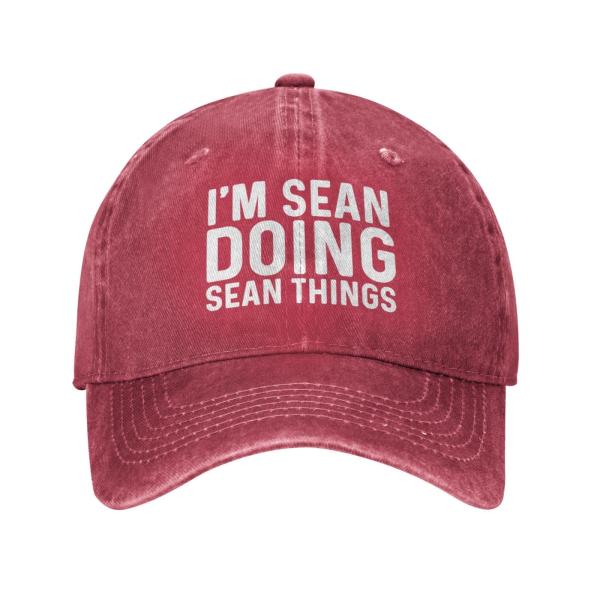 商品名:  Elixvsoer I'm Sean Doing Sean Things Cap Men Dad Hats Fashionable Cap Redブランド: Elixvsoer商品サイズ: One Size高さ: 1.778cm...