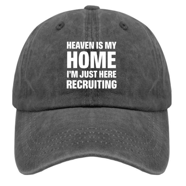 商品名:  Heaven Is My Home I'm Just Here Recruiting Hat for Mens Baseball Caps stylish Washed Ball Caps cottonブランド: Harmave...
