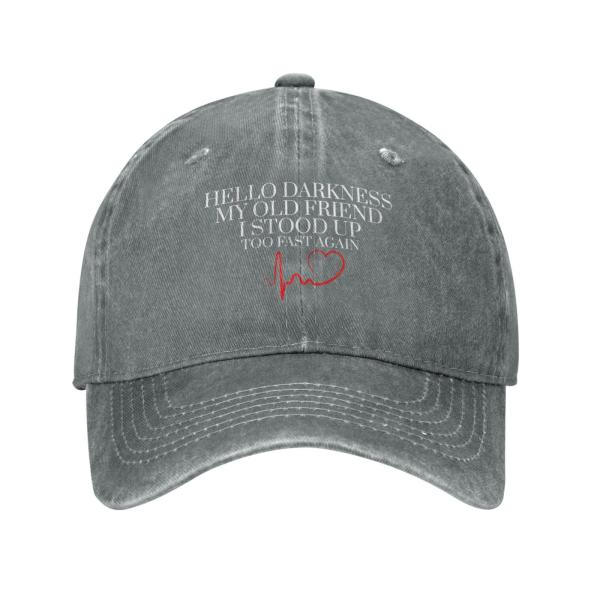 商品名:  Quasarino Hello Dark My Old Friend I Stood Up Too Fast Again Hat Men Dad Hat Funny Hat, Grayブランド: Quasarino商品サイズ: ...