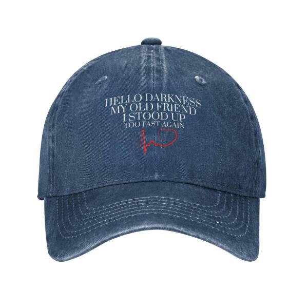商品名:  Quasarino Hello Dark My Old Friend I Stood Up Too Fast Again Hat Women Baseball Cap Graphic Hats, Navy Blueブランド: Q...