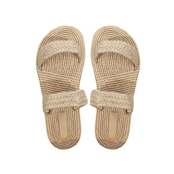 商品名: Verdusa レディース 編み込みリネンサンダル 夏 2バンドサンダル スリップオンスライド, カーキ, 24 Verdusa Women's Braided Linen Sandals Summer Two Band Sand...