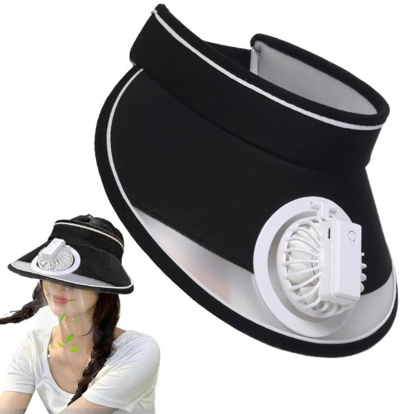 商品名:  1PC Sun Visors Hat with Fan 3 Speeds Sun Hat USB Rechargeable Hat with Fan Cooling Fan Hats Sun Hat for Women Larg...