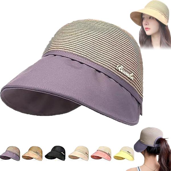 商品名:  Banrlopu Sun Hat, Women's Large Brim Sun Hat, Outdoor Uv Protection Hollow Top Sun Hat Sun Protection Hat (One Siz...