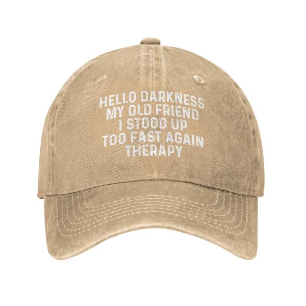 商品名:  Zuriohalk Hello Darkness My Old Friend I Stood Up Too Fast Again Hat Men Baseball Hats Adjustable Hats Naturalブランド...