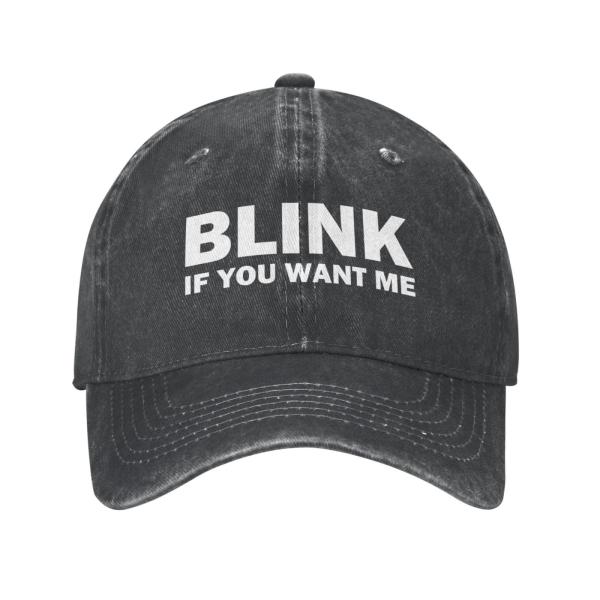 商品名:  Ositerpz Blink If You Want Me Cap Men Baseball Cap Trendy Caps Blackブランド: Ositerpz商品サイズ: One Size高さ: 1.778cm横幅: 12...