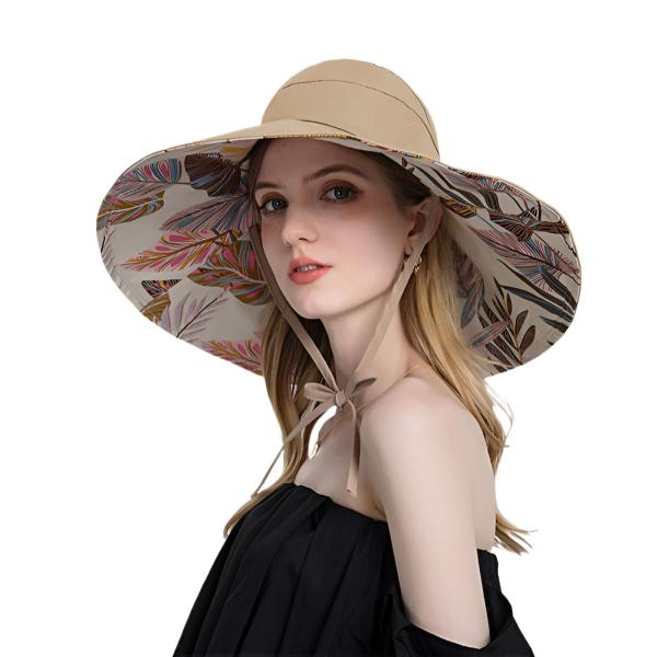 商品名:  Women’s Extra Wide Brim Sun Hat UV Protection Foldable Packable Floppy Half Empty Top Visor Summer Beach Travel Ca...