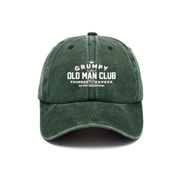 商品名:  Grumpy Old Man Club Cotton Baseball Cap - Dad Papa Hat (Green,F)ブランド: Heloto商品サイズ: One Size商品番号: 色: Green素材: Cotto...