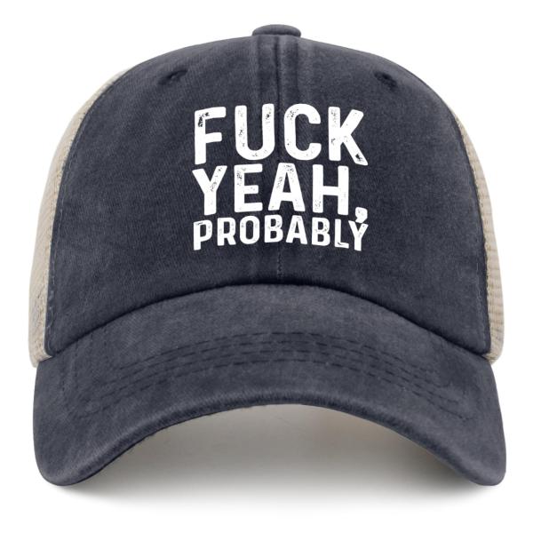商品名:  BEIXBE Fuck Yeah Probably Trucker Hat Women Trendy Mesh Baseball Cap for Fall Navy Blueブランド: BEIXBE商品サイズ: One Size...