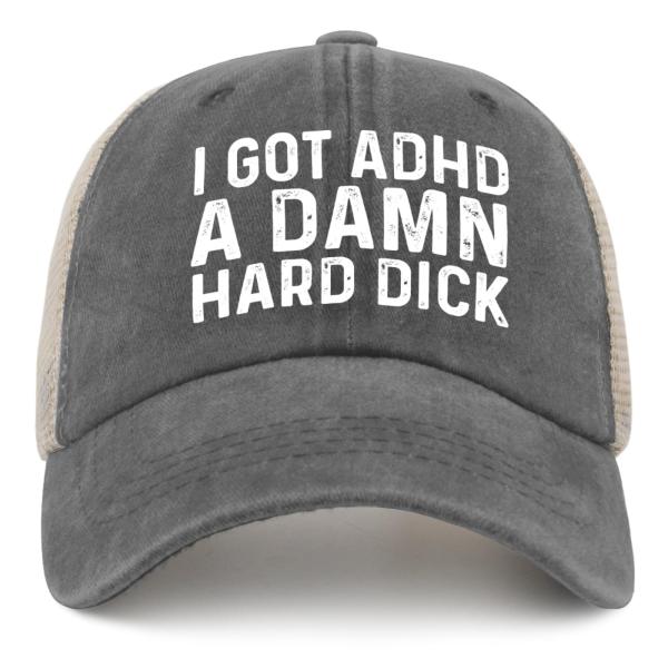 商品名:  BEIXBE I Got ADHD A Damn Hard Dick Hat Trucker Hat Women Trendy Mesh Hats for Fall Grayブランド: BEIXBE商品サイズ: One Size...