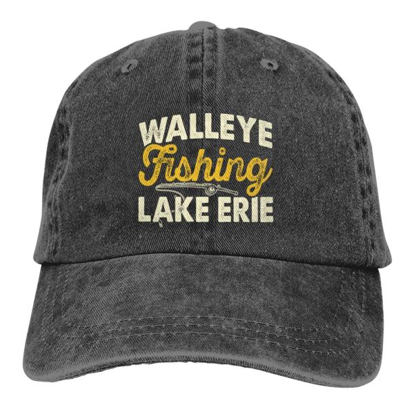 商品名:  Walleye Fishing Lake Erie Baseball Cap Golf Dad Hat Adjustable Original Classic Low Profile Cotton Hat Men Womenブラ...