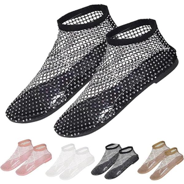 商品名:  Generic Flat Sandals For Women Dressy, Ultra Comfortable Shiny gem mesh Flats Shiny gem mesh Flats, Ultra Comforta...