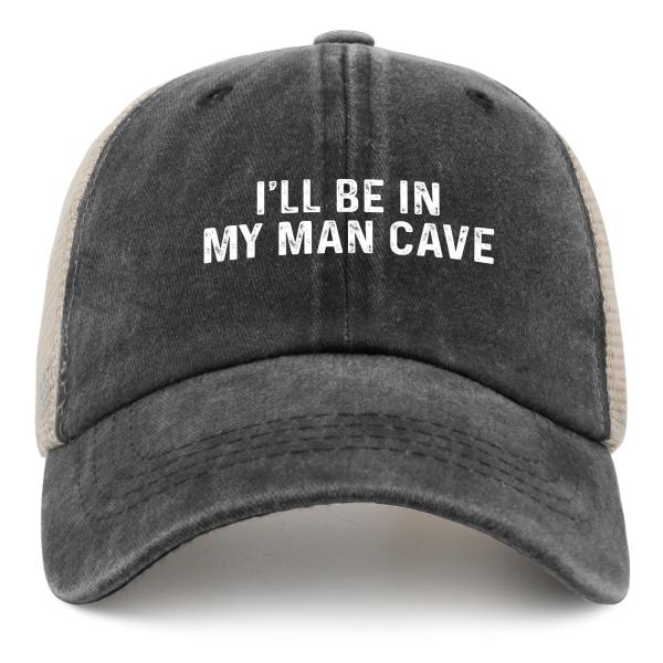 商品名:  Elixvsoer I'll Be in My Man Cave Hat Trucker Hat Men Funny Mesh Cap for Summer, Allblackブランド: Elixvsoer商品サイズ: One ...