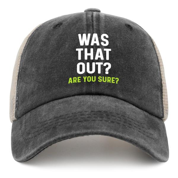 商品名:  Elixvsoer was That Out are You Sure Pickleball Trucker Hat Men Trendy Mesh Baseball Cap for Summer, Allblackブランド: ...