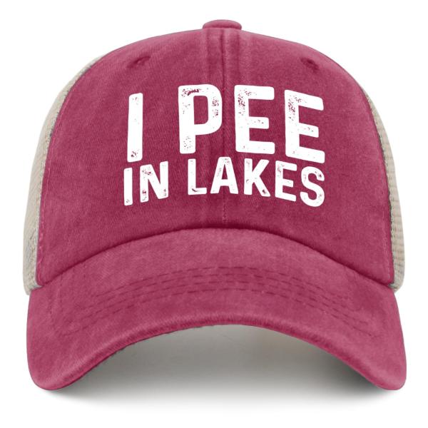 商品名:  BEIXBE I Pee in Lakes Hat Trucker Hat Women Trendy Mesh Cap for Fall Rose Redブランド: BEIXBE商品サイズ: One Size高さ: 1.778c...