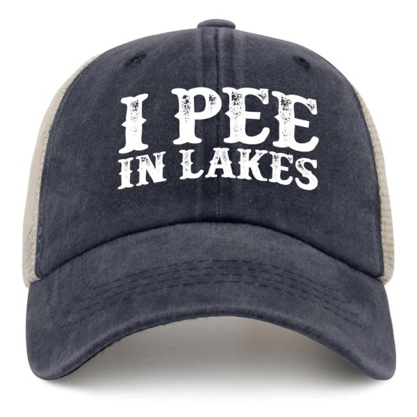 商品名:  BEIXBE I Pee in Lakes Hat Trucker Hat Men Funny Mesh Baseball Cap for Fall Navy Blueブランド: BEIXBE商品サイズ: One Size高さ:...