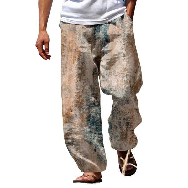 商品名:  Generic Mens Lightweight Summer Pants Mens Khaki Skinny Jeans Casual Shirt Men's Linen Drawstring Pants Black Stri...