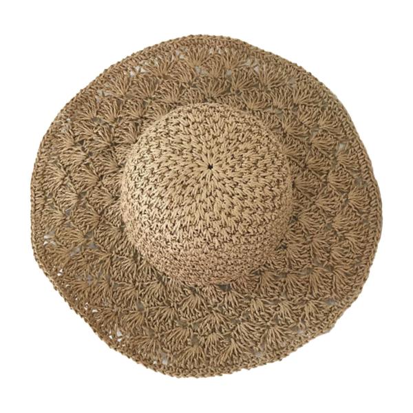 商品名:  Generic Sun Hat Women Floppy Beach Hats Foldable Wide Brim Sun Hat Embroidered Roll up Straw Hat Vocation Honeymoo...