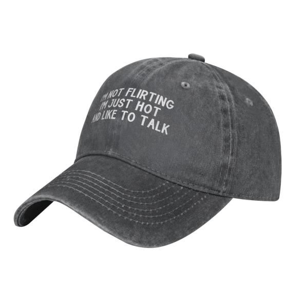 商品名:  I'm Not Flirting I'm Just Hot and Like to Talk Baseball Hat Adjustable Low Profile Dad Hat for Men Women,Blackブランド...