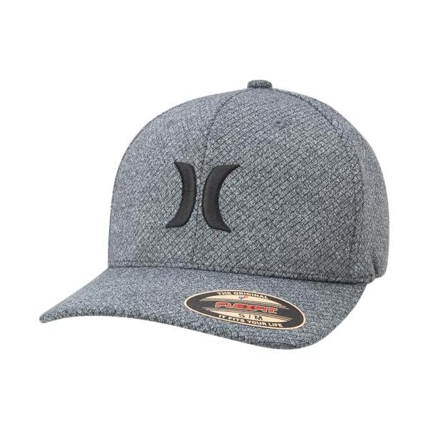 商品名: Hurley メンズ ブラック テクスチャー ベースボールキャップ, ダークグレーヘザー, Small-Medium Hurley Men's Caps - One &amp; Only Flexfit Textures Cap ...