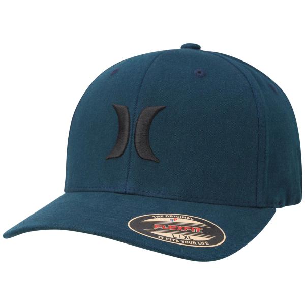 商品名: Hurley メンズ ブラック テクスチャー ベースボールキャップ, ネイビー, Large-X-Large Hurley Men's Caps - One &amp; Only Flexfit Textures Cap - Fi...