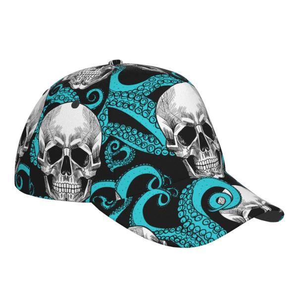 商品名:  Octopus and Skull Baseball Cap Tactical Cap for Women Men Teens, Relaxed Fit Snapback Cap Ball Cap Runner Cap, Lig...