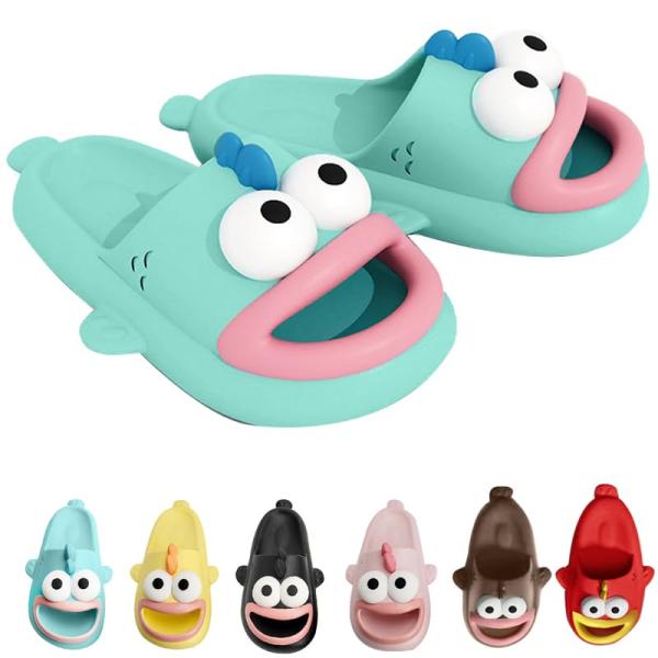 商品名:  Tongue Slippers Fish Cloud Slides for Women Men Animals Slippers Open Toe Slide Sandals Fish Flops Summer Non-Slip...