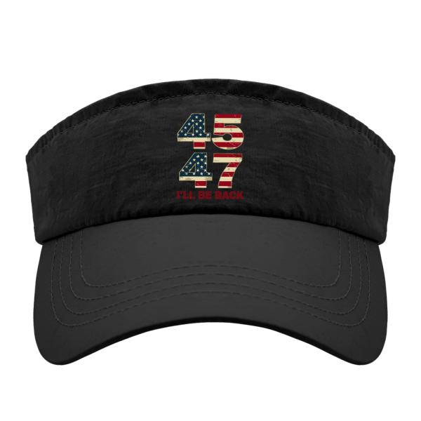 商品名:  Generic Trump 45 47 I'll be Back Hat Visor for Women Ponytail Cap Trendy Visor Cap, One Size-Medium, Allblackブランド:...