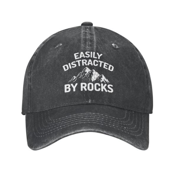 商品名:  FLALORI Easily Distracted by Rocks Hat Men Baseball Hat Graphic Hat Blackブランド: FLALORI商品サイズ: One Size高さ: 1.778cm横幅...