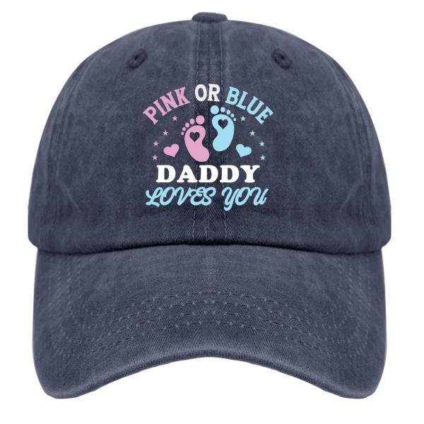 商品名:  Generic Gender Reveal Daddy Loves You Hat for Womens Funny Baseball Cap Trendy Washed Dad Hat Cotton Navy Blueブランド...