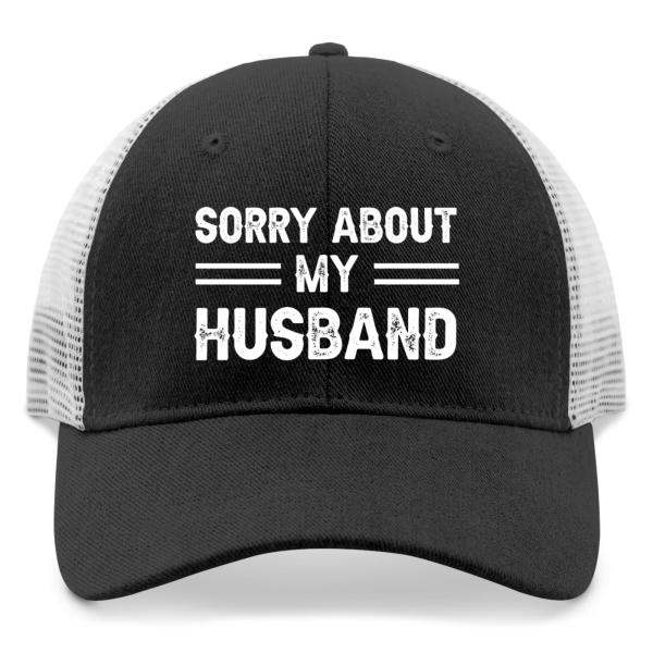 商品名:  BEIXBE Sorry About My Husband Hat Trucker Hat Women Vintage Mesh Cap for Summer Blackブランド: BEIXBE商品サイズ: One Size高さ...