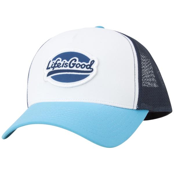 商品名:  Life is Good Men's Cap - Snap Back Trucker Hat, Size One Size, Whiteブランド: Life is Good商品サイズ: One Size高さ: 23.2cm横幅:...