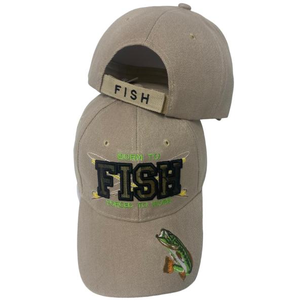 商品名:  New! Embroidered Born to Fish Forced to Work Adjustable Baseball Cap (Tan)ブランド: Roytrense商品サイズ: One Size商品番号: 色: T...