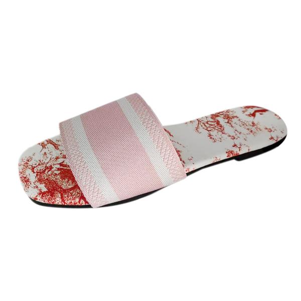 商品名:  Women Flip Flop Leather Fish Slides Rhinestone Sandals Chancletas Silver Ballet Flats For Women Sandals Women Comf...