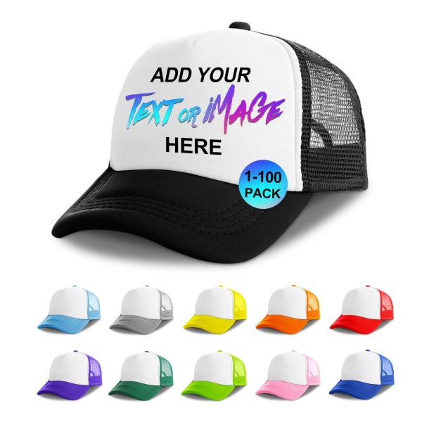商品名:  Generic 10Pack Custom Trucker Hat with Your Design,Personalized Adjustable Mesh Trucker Hat Baseball Cap with Curv...