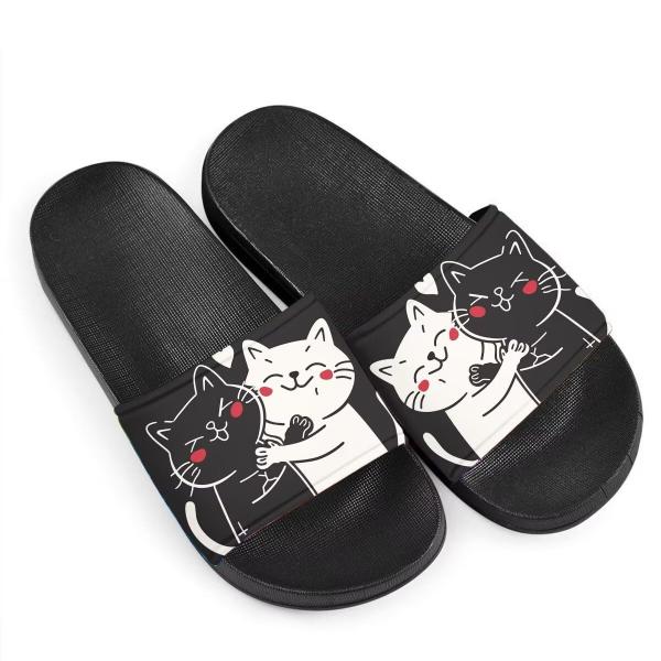 商品名:  Howilath Cartoon Kitty Couple Pattern Women Summer Slippers Casual Comfort House Shower Shoes Beach Open Toe Slide...