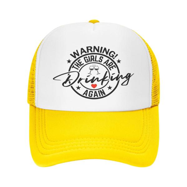 商品名:  Warning The Girls are Drinking Again Hat Funny Unique Gifts Mesh Hat Men Women Baseball Cap Trucker Hat Sports Hat...