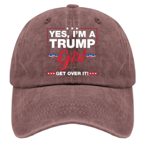 商品名:  Generic Trump Hat Yes I'm A Trump Girl Get Over It Hats for Women Men Wine Red Outdoor Hat Trucker Hats Funny Hatブ...