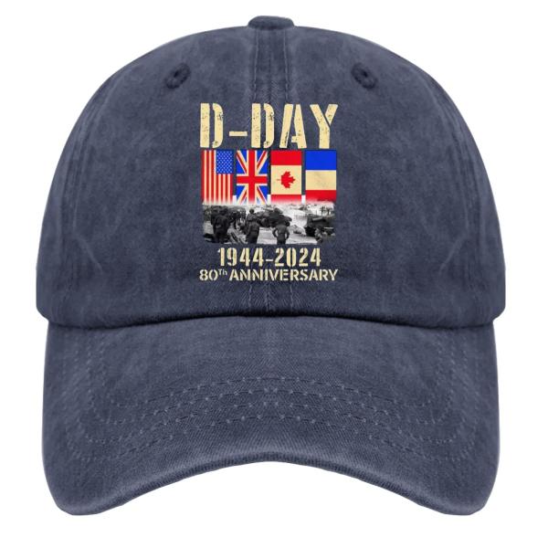 商品名:  Generic America Hat 1944 D-Day 2024 80th Anniversary Normandy Hat for Mens Women Navy Blue Fishing Hats Baseballブラ...
