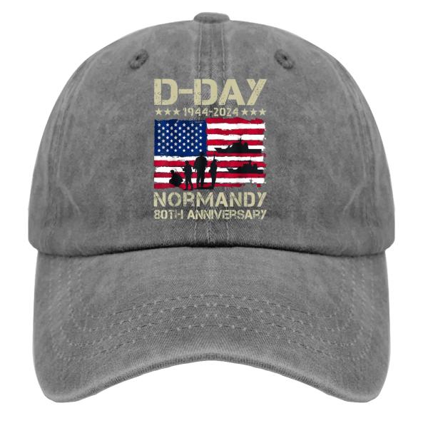 商品名:  Generic America Hat 1944 D-Day 2024 80th Anniversary Normandy Hats for Women Men Pigment Gray Funny Hat Fishingブラン...