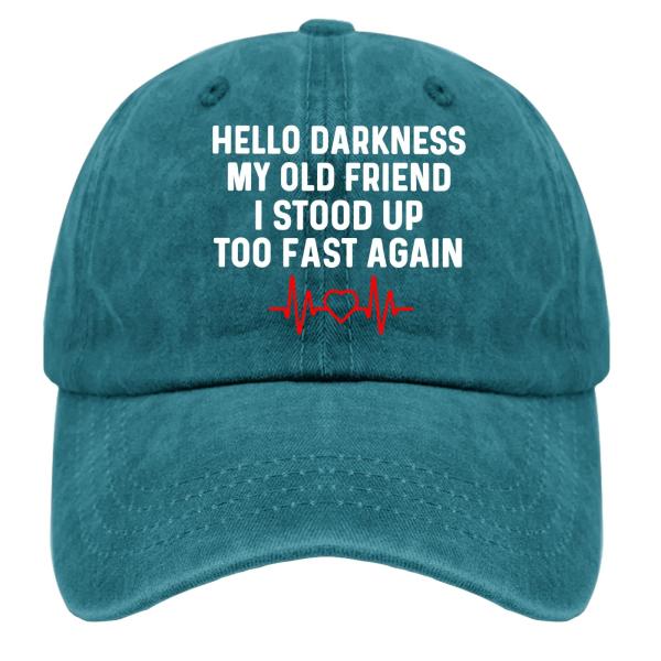商品名:  Generic Hello Darkness My Old Friends I Stood Up Too Fast Again Golf Hat Women Hats Cyan Blue Men's Hats Gifts for...