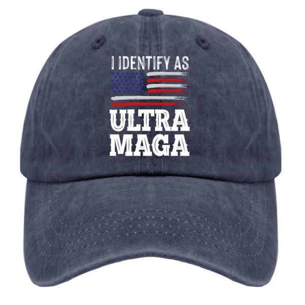 商品名:  Generic Trump Hats I Identify As Ultra MAGA Hats for Women Mens Navy Blue Fishing Hat Beach Hats Birthday Hatブランド:...