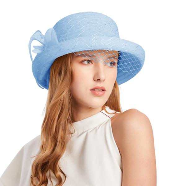 商品名:  Generic Sun Visor Ponytail Hat Tea Party Women Straw Hats for Summer Kentucky-Derby Hats for Women Black Church Ha...
