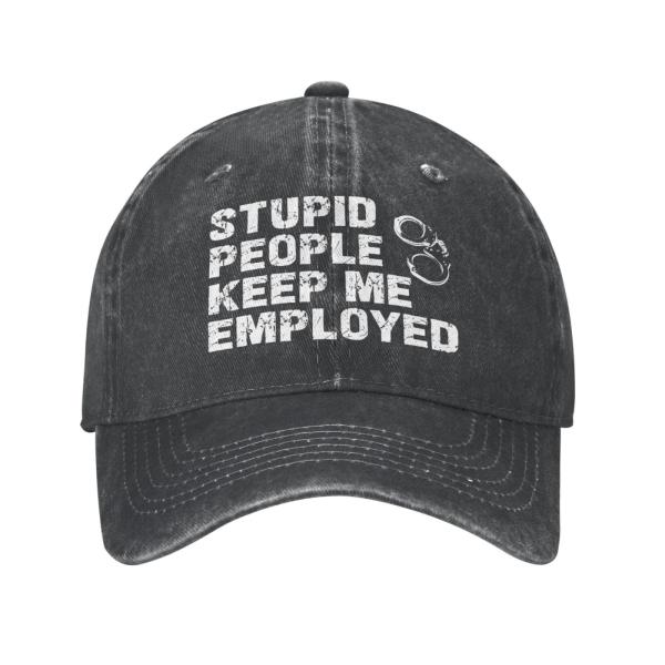 商品名:  Oingoo Correctional Officer Stupid People Keep Me Employed Hat Men Women Tracker Hat Baseball Cap Blackブランド: Oingo...