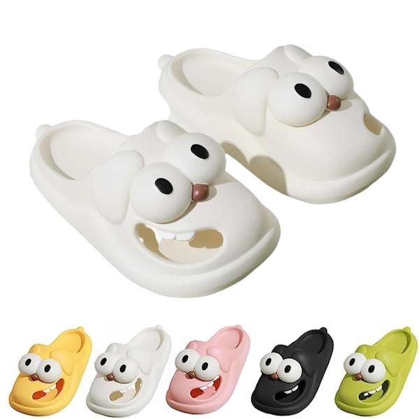 商品名:  Jyrewo Tongue Kiss Slippers, Big Eye Dog Slippers, Cute Soft Couple Slippers, Funny Thick 3D Big Eye Dog Fun Carto...