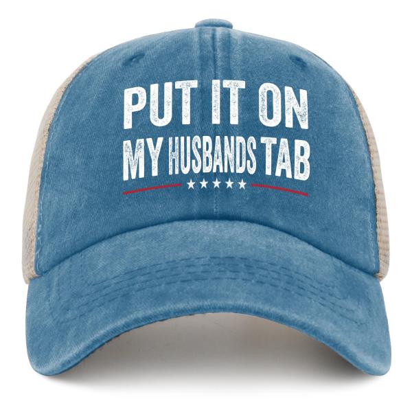 商品名:  Put It On My Husbands Tab Hat Mens Fashion Dad Hats Mens Lake Blue Cap Fashionable Unique Gifts for Lawyerブランド: Li...