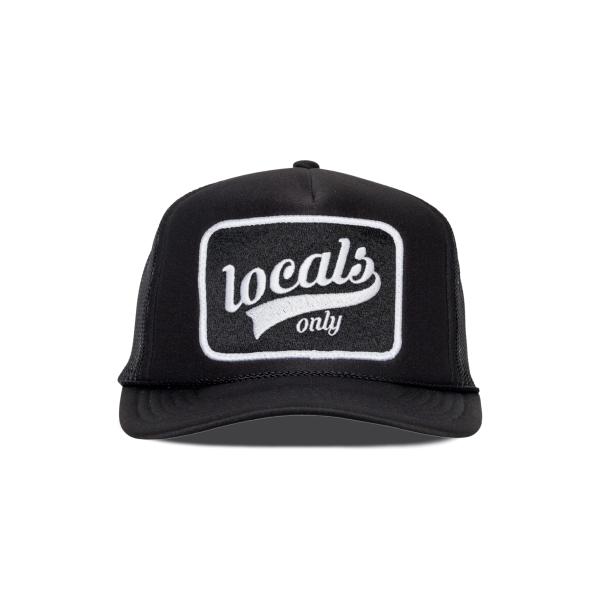 商品名:  Friday Feelin' Locals Only Script Black Trucker Hat - Adjustable Baseball Hats for Women, Mesh Snapback, Summer Tr...