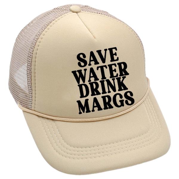 商品名:  My Orders Save Water Drink Margs Trucker Hat Cute Trendy Beach Funny Graphic Country Tequila Beer Hats Women Men F...