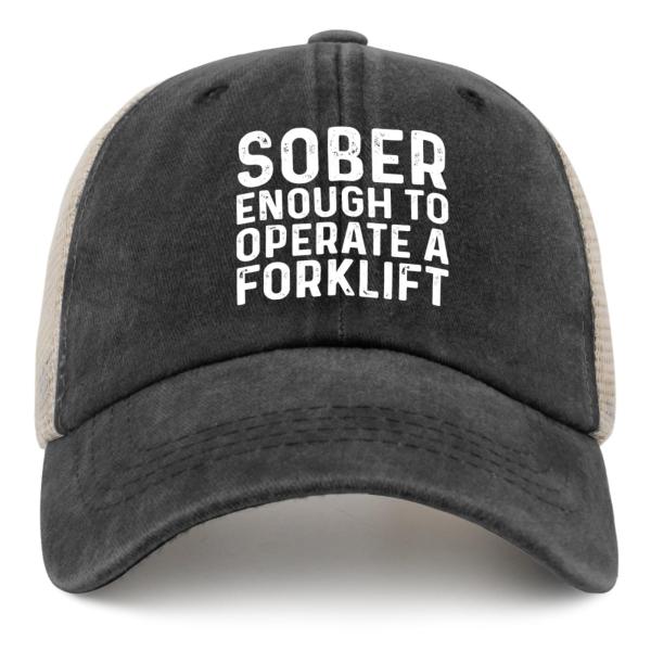 商品名:  BEIXBE Sober Enough to Operate A Forklift Hat Trucker Hat Women Funny Mesh Cap for Fall Blackブランド: BEIXBE商品サイズ: On...