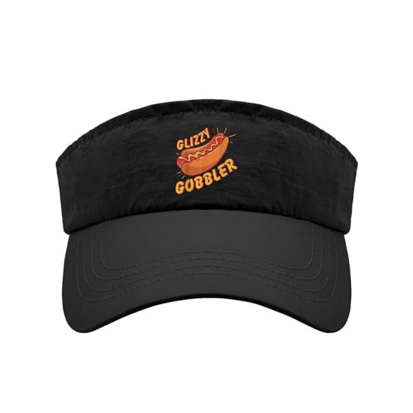 商品名:  Generic Funny hot Dog glizzy Gobble Caps Visors for Men Sun Visors Packable Sun Visor Hats, One Size-Medium, Allbl...